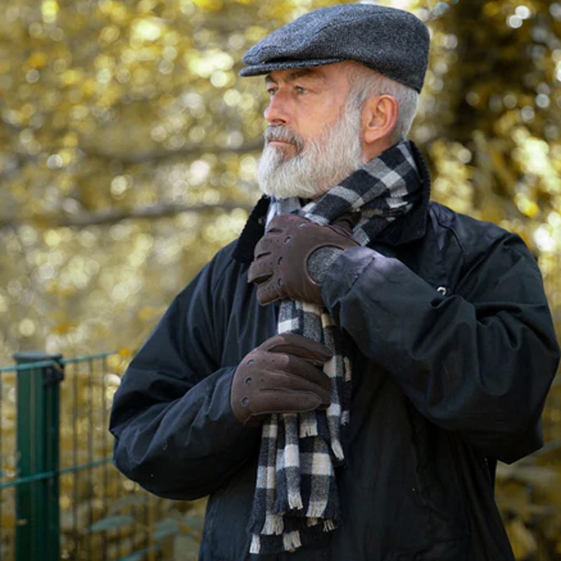 Dents Men's Abraham Moon Tweed Flat Cap | Health and Care